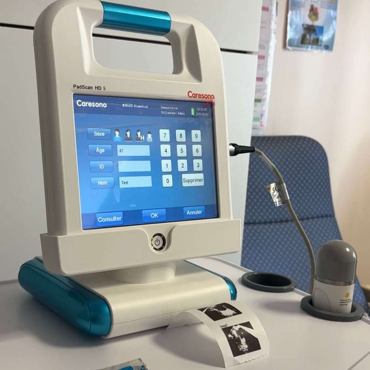 Installation d'un bladder scanner dans une clinique